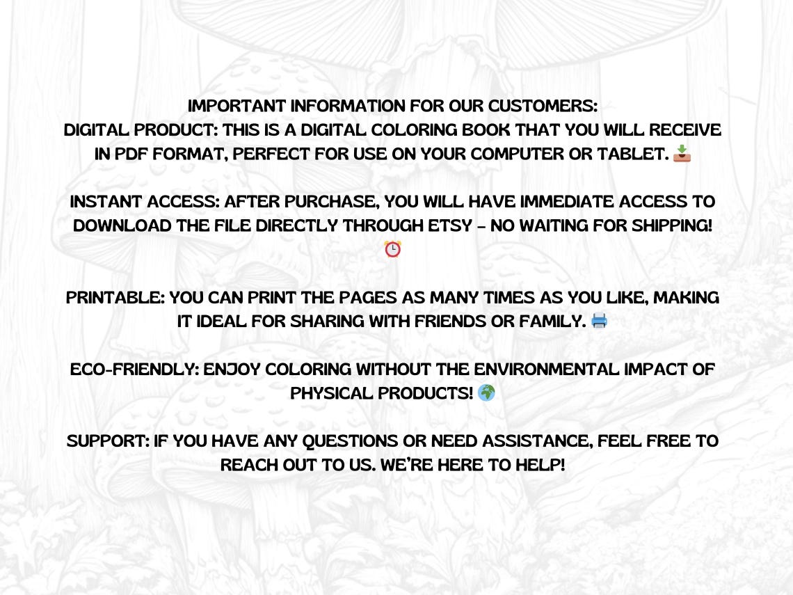 40 Coloring Magic Fungus, Toadstool Coloring, PDF Printable, Magic ...