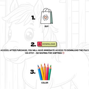 Horses Coloring Book for Kids and Teens, Kindergarten Activity, Farm ...