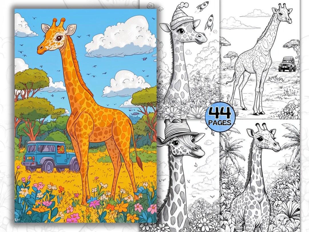 44 Giraffe Coloring Pages, Animal Coloring Sheets, Nature Africa Adults ...
