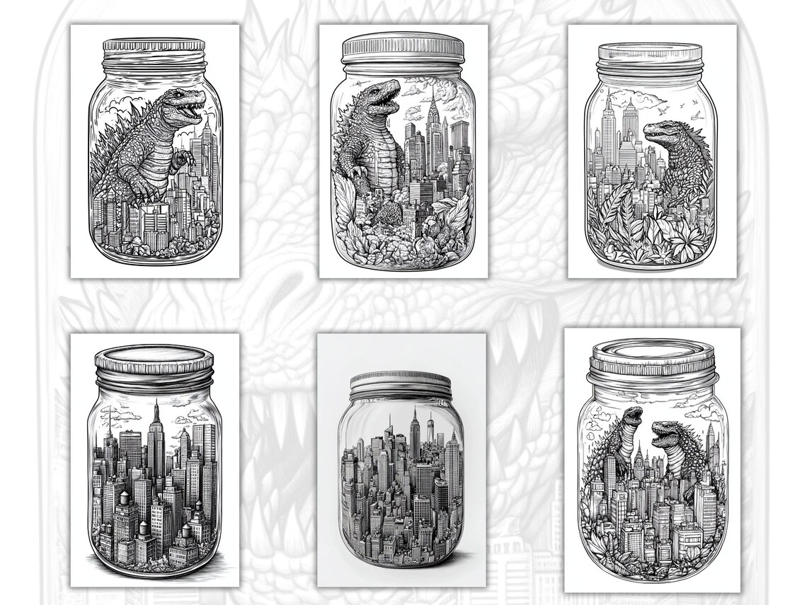 46 Coloring Pages With Godzilla and New York, New York City Coloring Sheets PDF, City Coloring ...