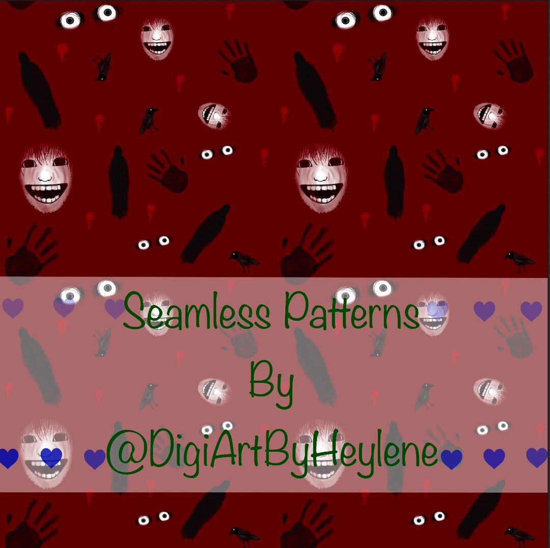 Horror Theme Seamless Pattern. Seamless Pattern for Sublimation ...