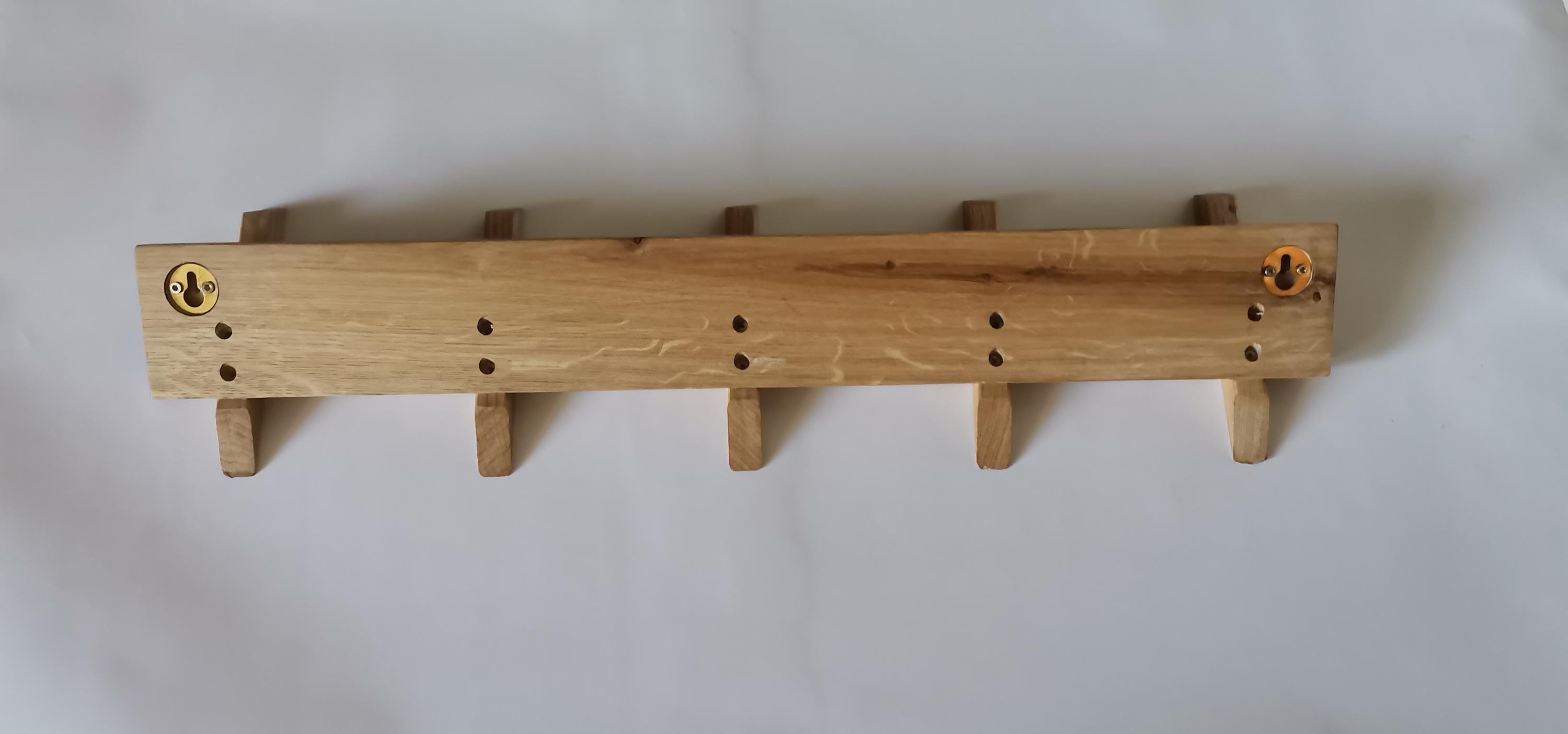 Oak Wood Rack / Wood Coat Rack / Wall Mounted Coat Rack / Modern Rack ...