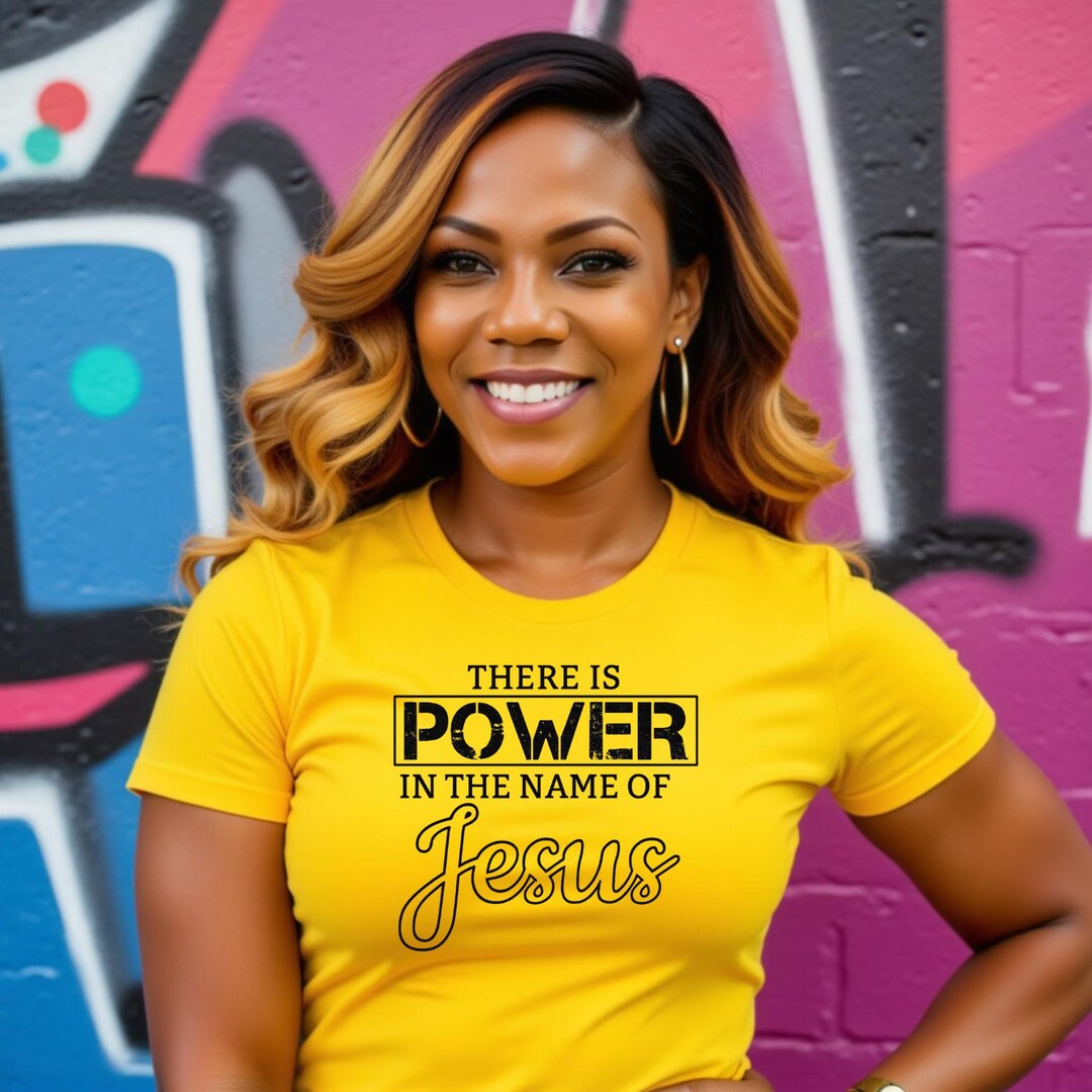 Power in Jesus Name Shirt: Christian Graphic Tee - Spiritual Gift - Etsy
