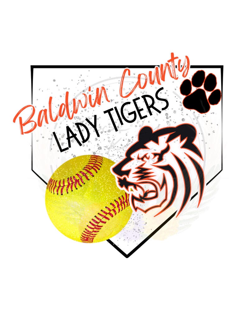 Tiger Softball Glitter Home Plate PNG - Etsy