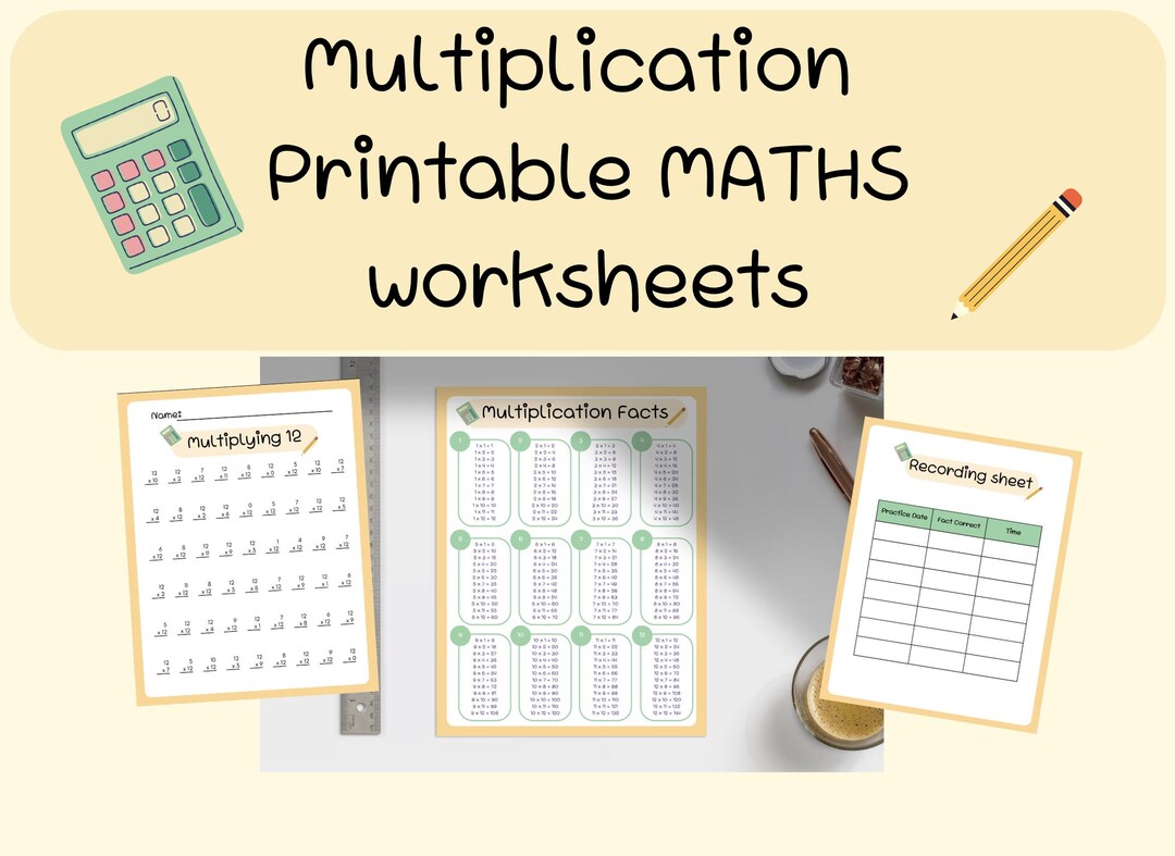 Daily Multiplication Practice for Numbers 2-12, Basic Multiplication ...