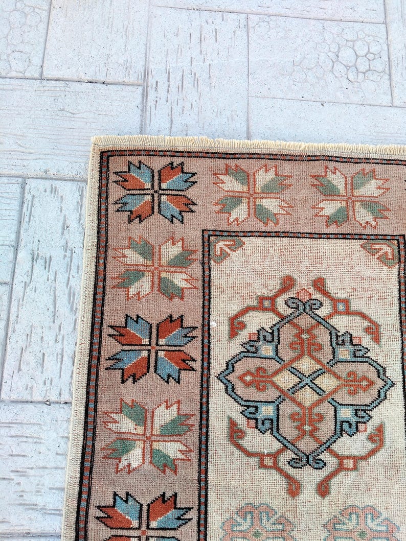 3x4 Vintage Turkish Handmade Bedroom Antique Oriental Wool Home Decor ...