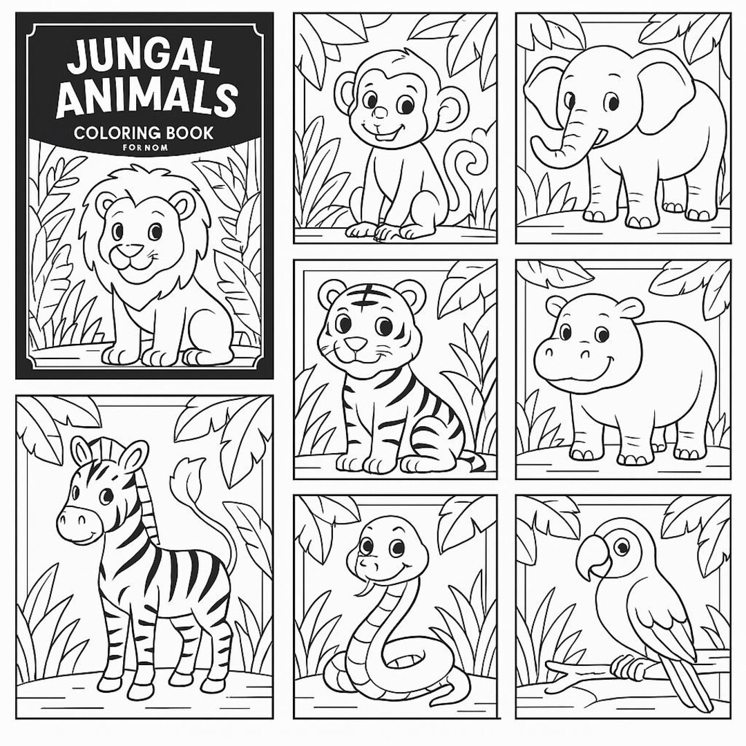 Whimsical Farm Animals Coloring Book for Little Ones | Printable Pages ...