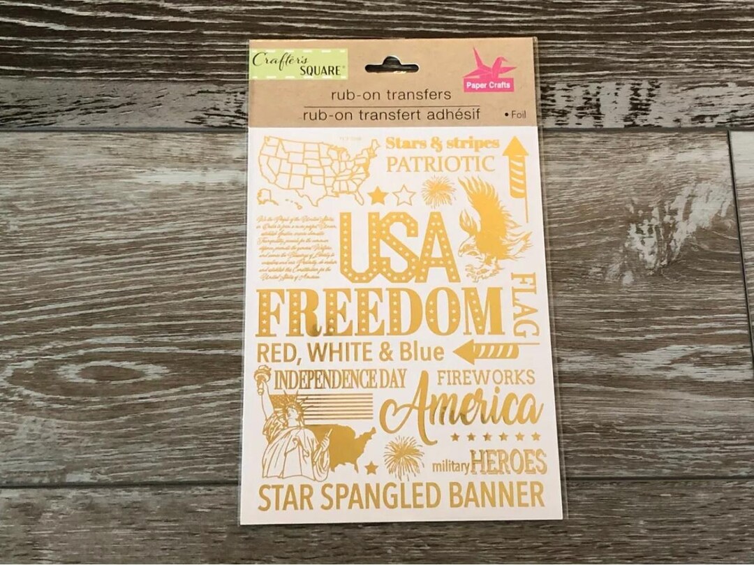 Patriotic Rub on Transfers Eagle Stars Fireworks USA Etc - Etsy