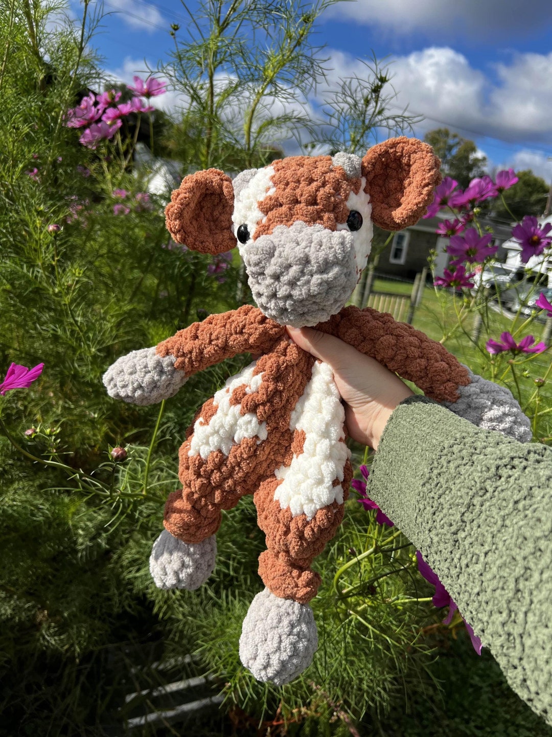 Cow Crochet Lovey Cow Crochet Snuggler Crochet Snuggler Cow Plush Baby ...