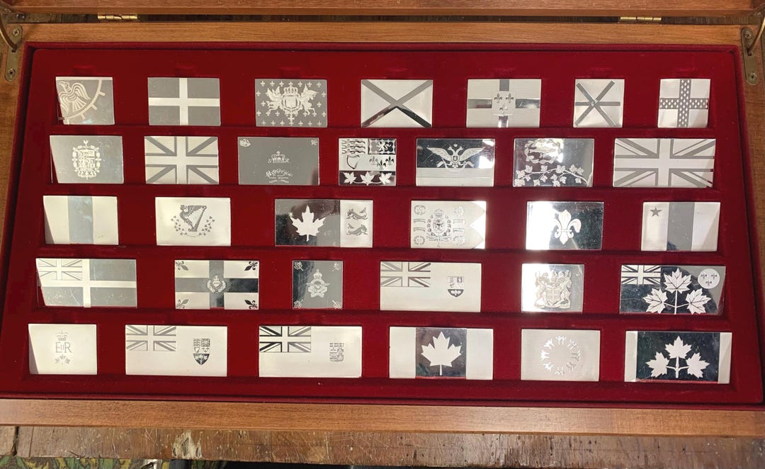 Rare Franklin Mint Historic Flags of Canada Silver Ingots - Etsy