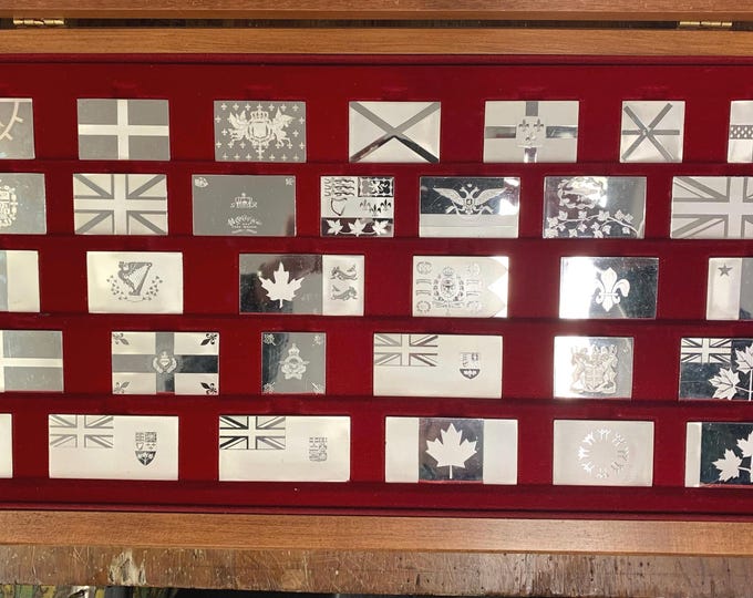Rare Franklin Mint Historic Flags of Canada Silver Ingots - Etsy