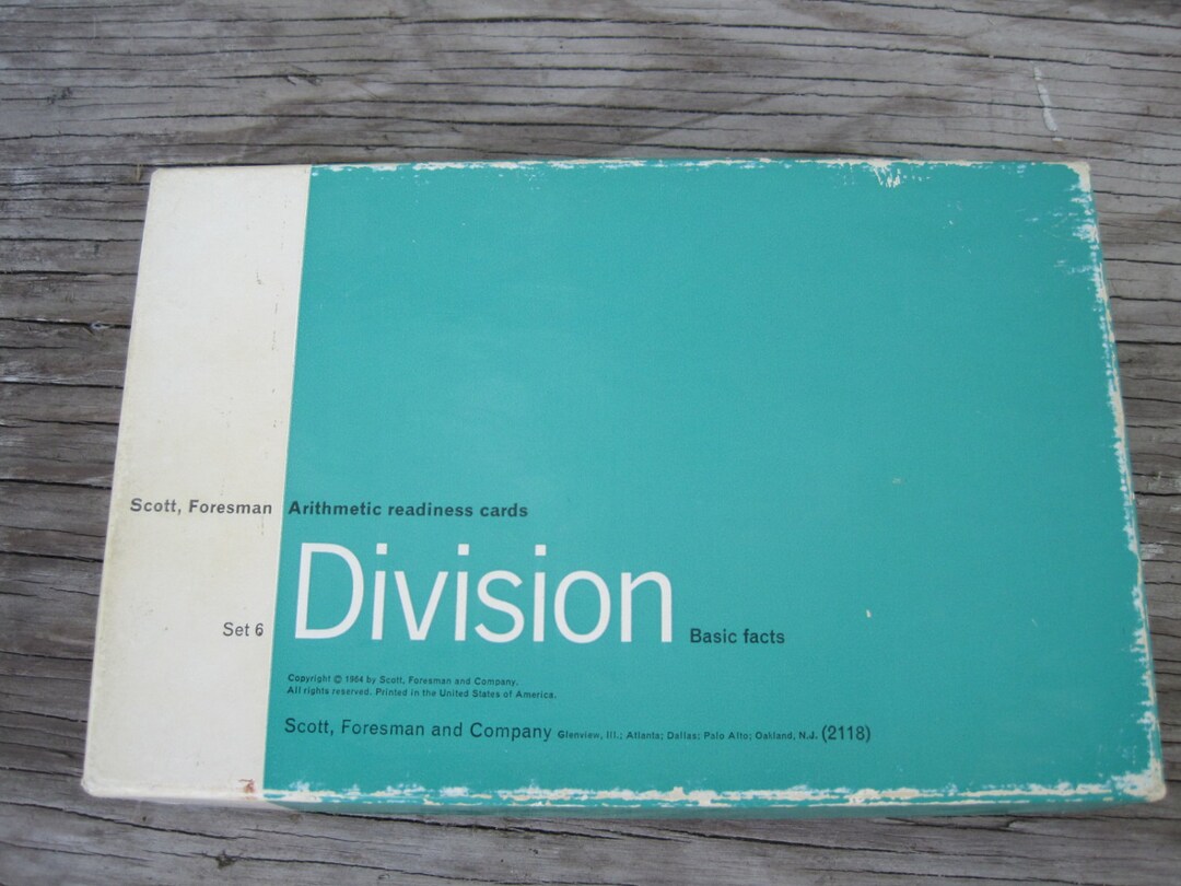 Vintage Scott, Foresman - Division Set 6 - Arithmetic Readiness Flash ...