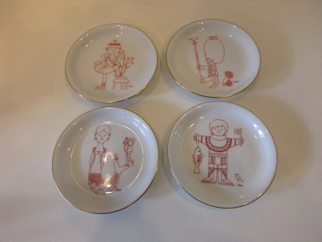 Set of 4 Vintage Antoni for Bing & Grondahl - Miniature Wall Plates ...