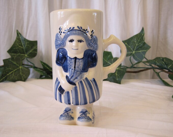 Vintage Holland Delft Blue Dutch Girl Hand Painted Coffee Tea - Etsy