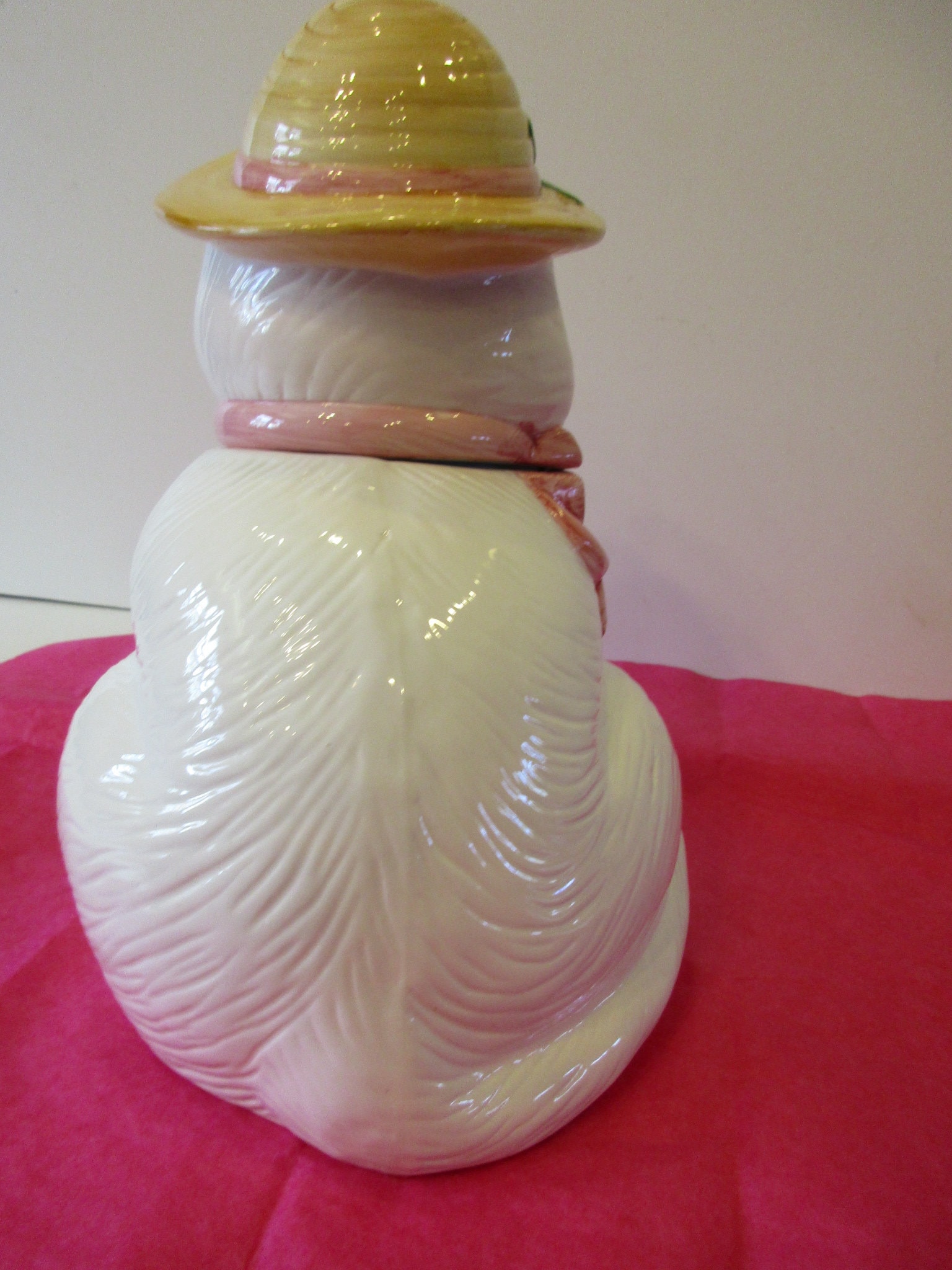 Vintage Priscilla White Persian Cat Cookie Jar Straw Bonnet - Etsy