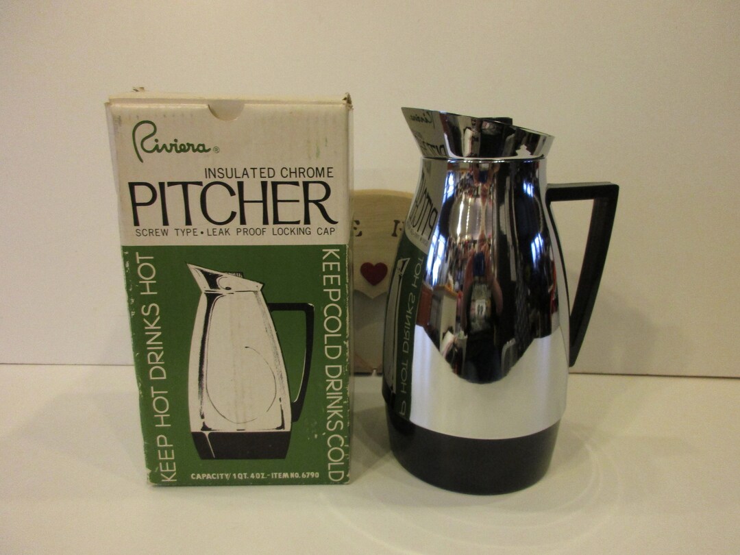 Vintage Riviera Insulated Chrome Pitcher Hot or Cold - Etsy