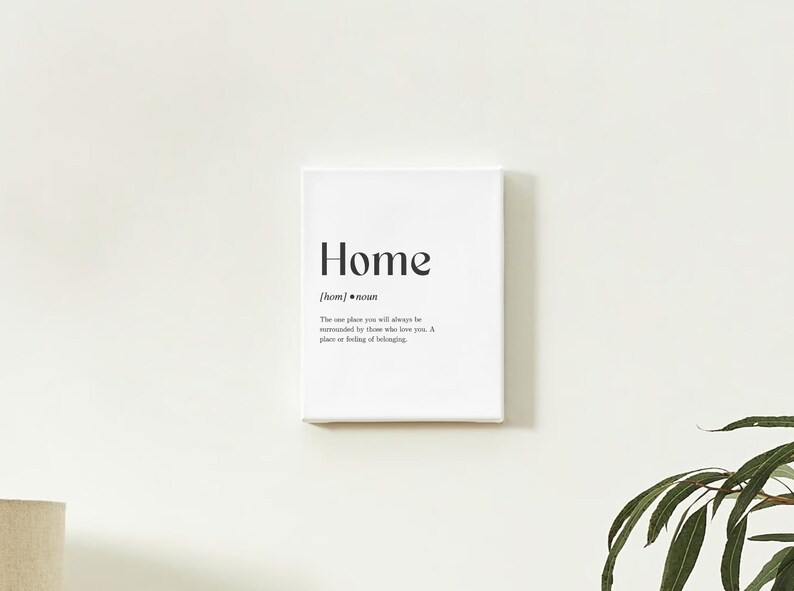 Home Definition Poster, Printable Wall Art for Living Room Decor ...