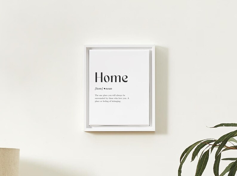 Home Definition Poster, Printable Wall Art for Living Room Decor ...