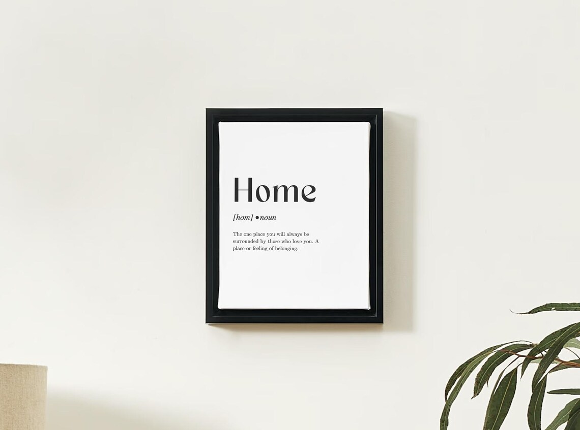 Home Definition Poster, Printable Wall Art for Living Room Decor ...