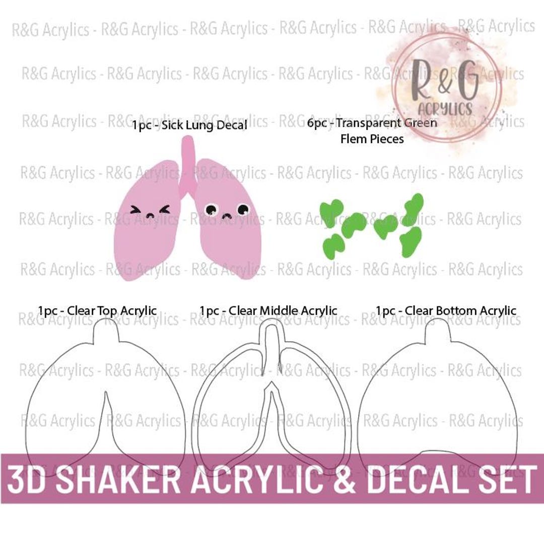 Sick Lungs - 3D Shaker Acrylic & Decal COMBO - Etsy
