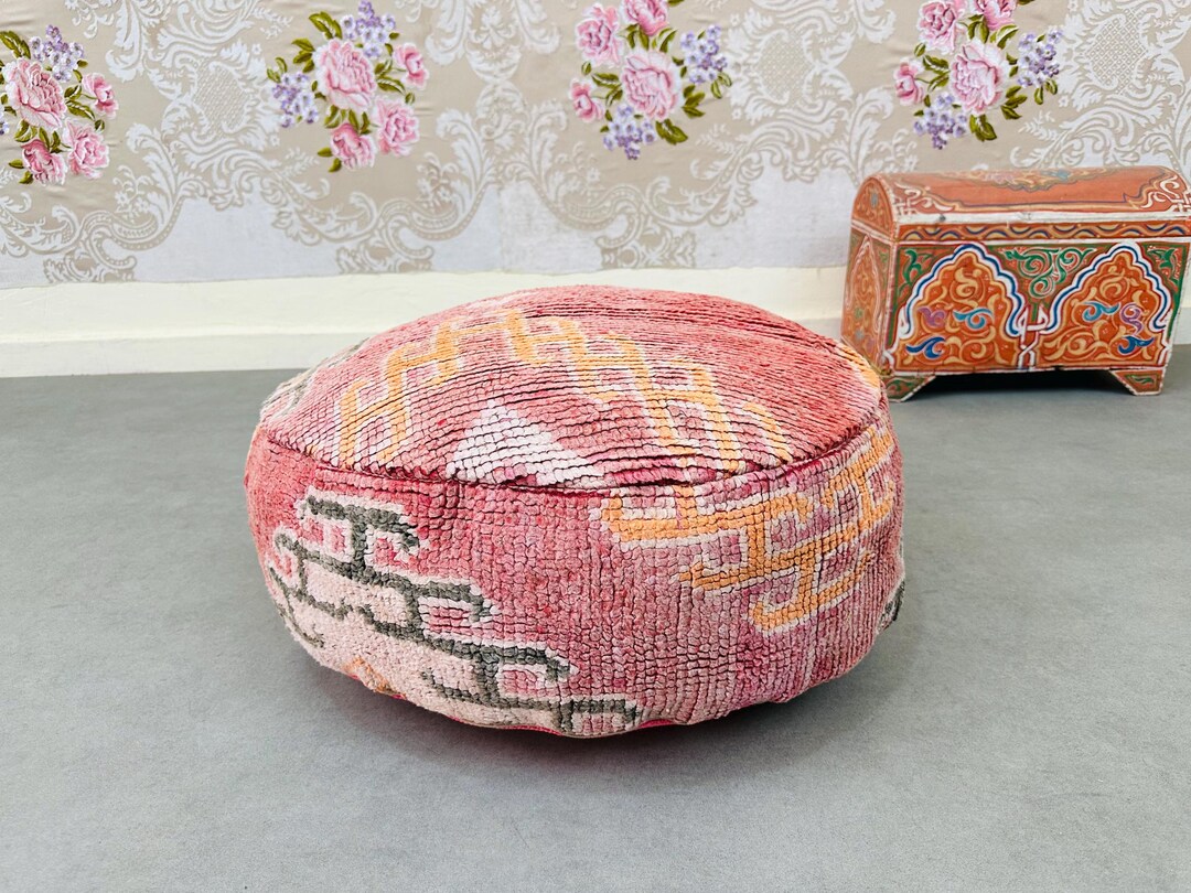 Ottoman Pouf, Boho Style Cushion, Floor Pouf Seat,footrest Chair,boho ...