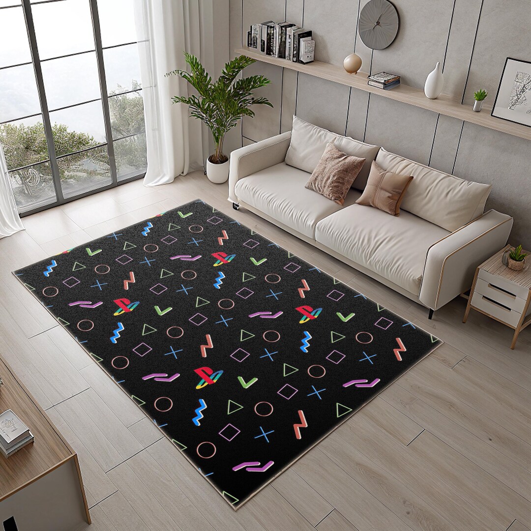 Joystick Rug, Gamer Rug, Gamer Room Rug, Gaming Symbol Rug, Video Game ...
