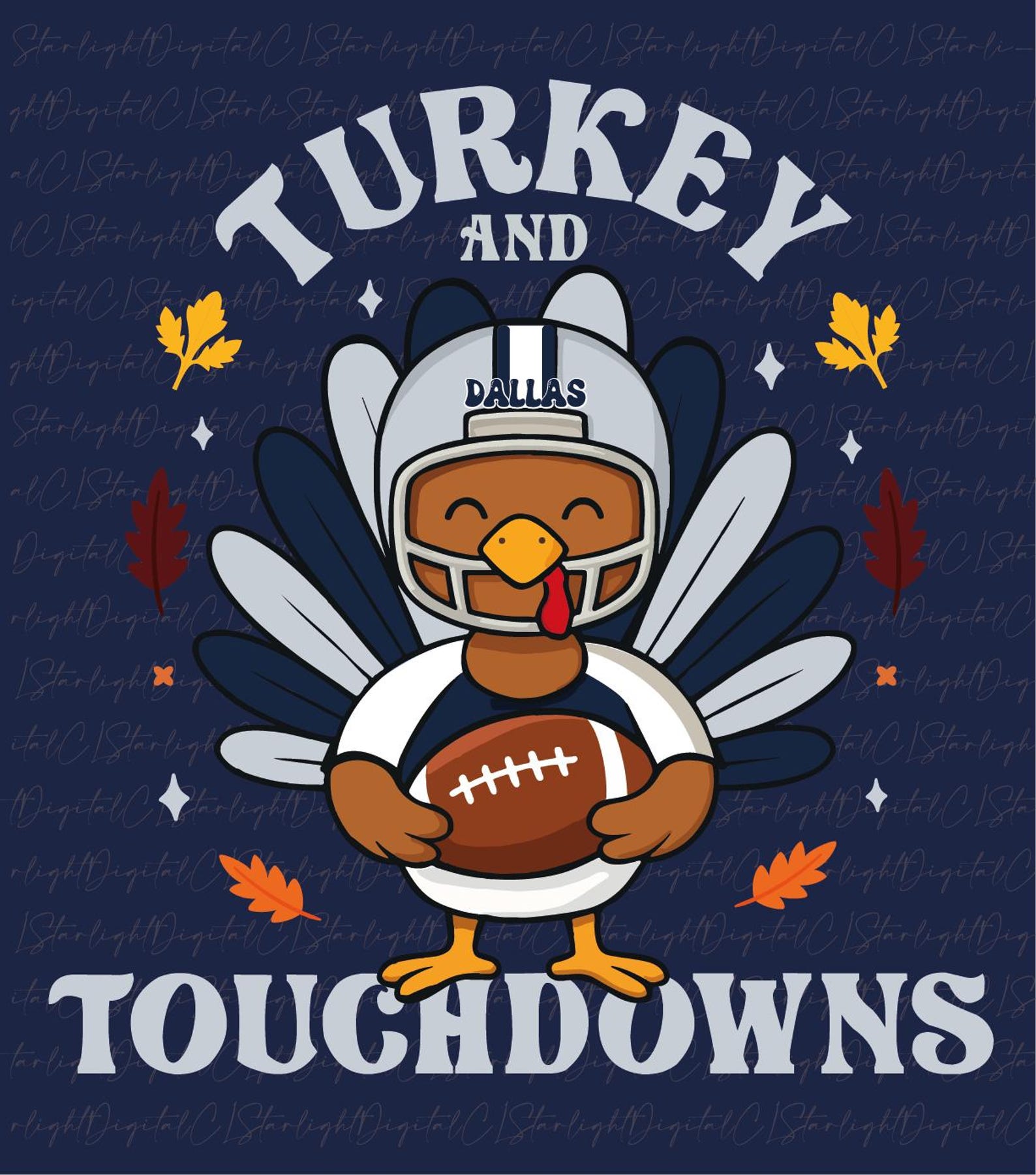 Cute Turkey Football Dallas Design PNG | Dallas Digital File | Dallas ...