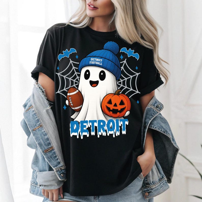 Cute Ghost Football Detroit Design PNG | Detroit Digital File | Detroit ...