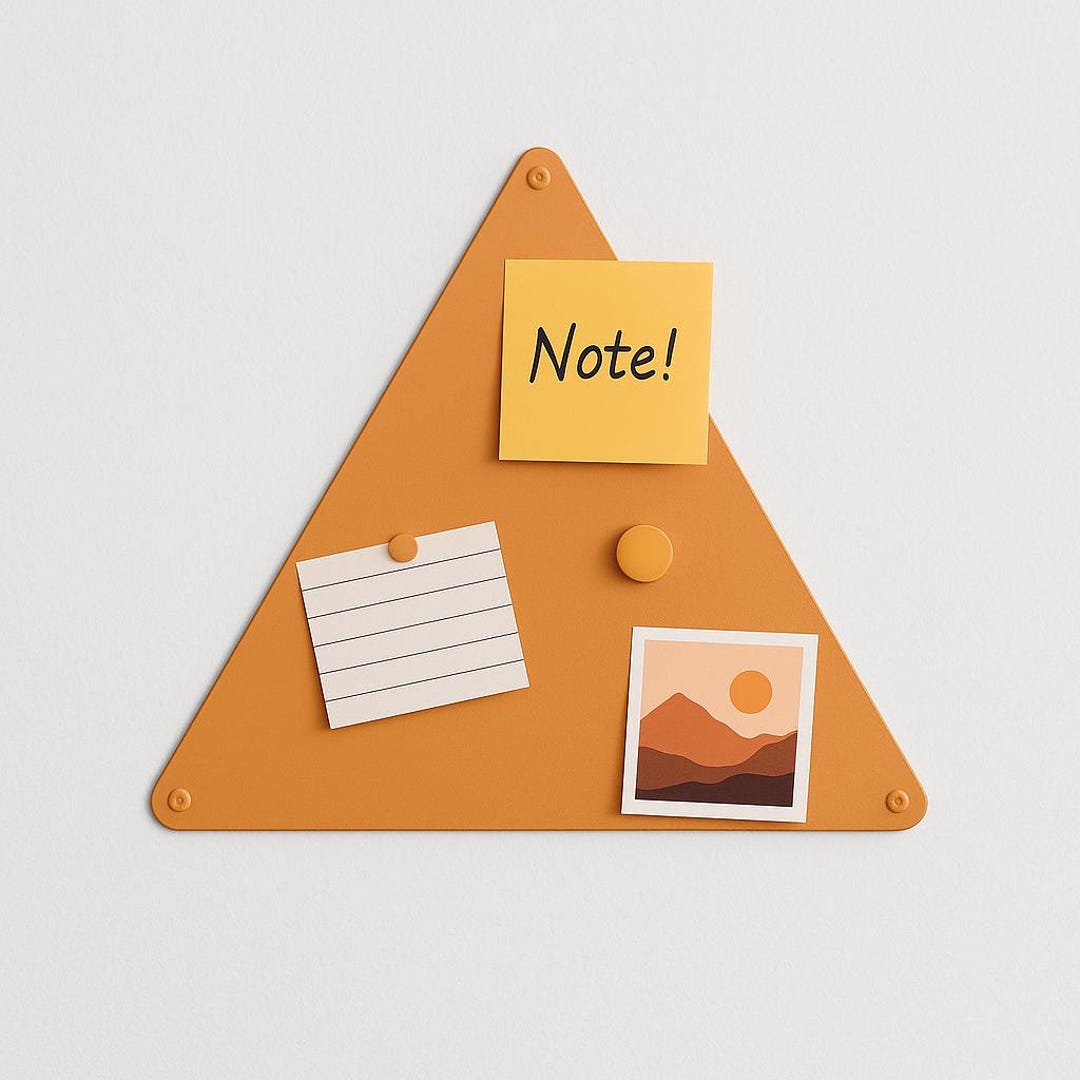 Triangle Magnet Board – Display Your Magnets & Notes in Style - Etsy