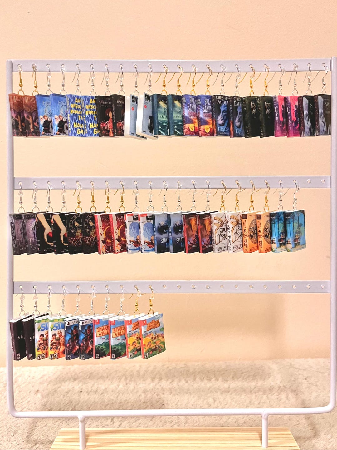 Mini Customizable Book Earrings - Etsy