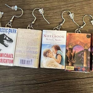 Mini Customizable Book Earrings - Etsy