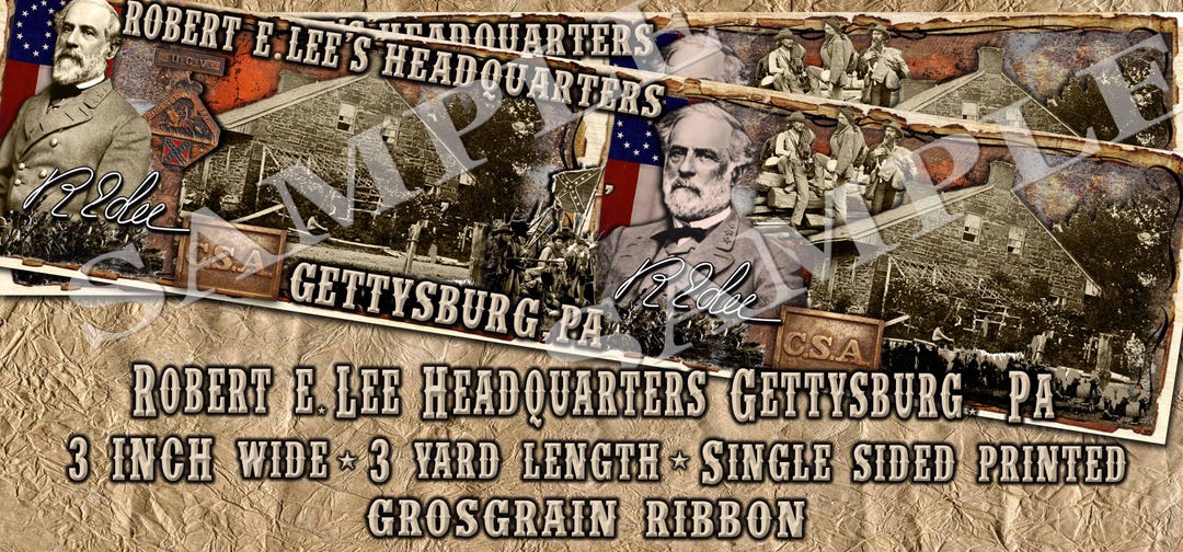 Robert E Lee Gettysburg Grosgrain Ribbon for Wreath Battle of ...