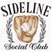 Sideline Social Club Png, Sublimation Design, Baseball Png, Sport Png ...