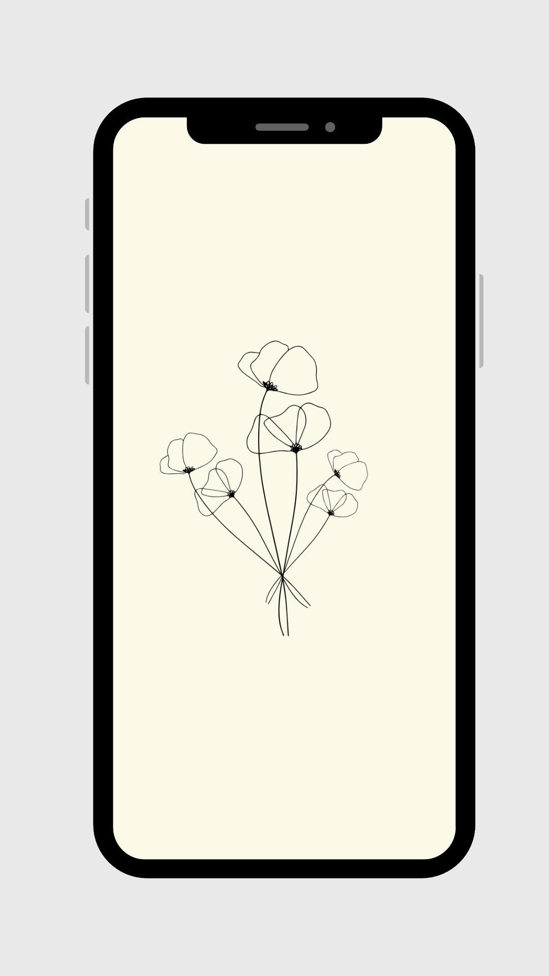 Minimalist Floral - Digital Downloads | Elegant Lock Screen Wallpaper ...