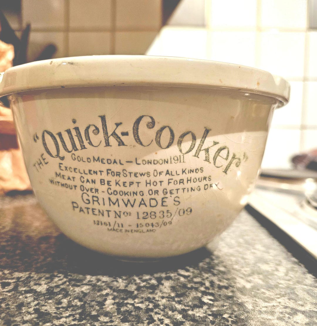 Antique Grimwades Patented Quick Cooker Pudding Bowl With Lid, Circa ...