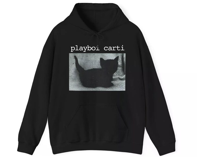 Playboi Carti Black Cat Black Hoodie - Etsy Canada