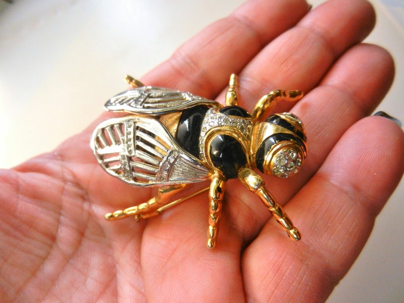 Vtg Large rare VOGUE BIJOUX Insect fly BROOCH pin high | Etsy