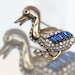 Walking Duck Pin Brooch - 1940s Amazing Jeweled Figural Duck Brooch ...