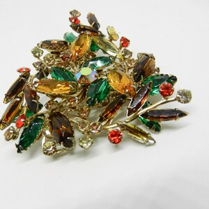 Amazing Beau Jewels Warm Autumn Colors Swarovski Crystal Huge Swedge ...