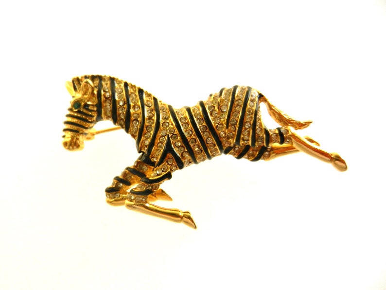 Zebra Designer Collection by Sphinx Rhinestones Gold Tone w/ | Etsy