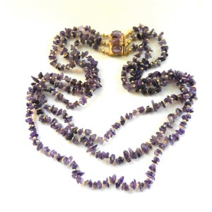 GM Giuliano Fratti Signed Amethyst ( Natural ) Chips Beads GM Signed 3 ...