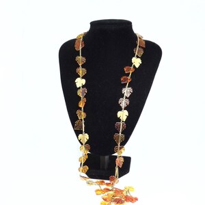 Awesome Autumn Leaves Long Necklace & Pendant Earrings Set Leaves in ...
