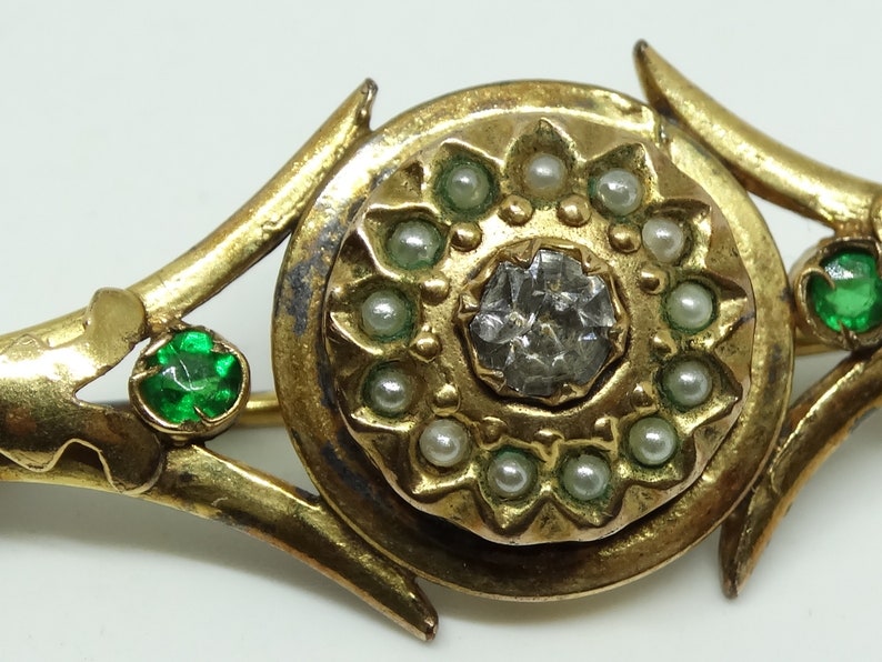 Adorable Antique Victorian Bar Brooch With Seed Pearls and - Etsy