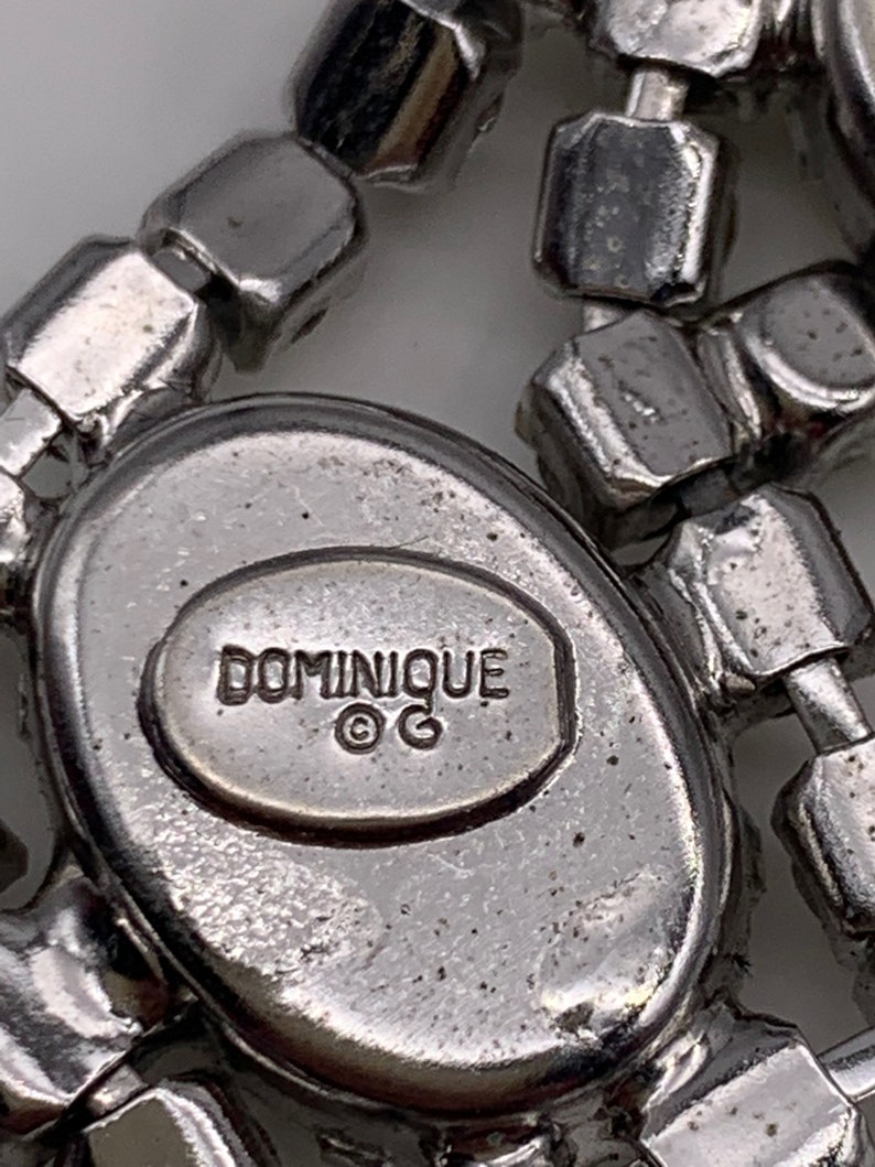 Showy and Bold Dominique by Dominic Detoro Diamante Bracelet - Etsy