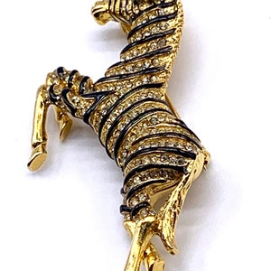 Zebra Designer Collection by Sphinx Rhinestones Gold Tone W/ Black ...