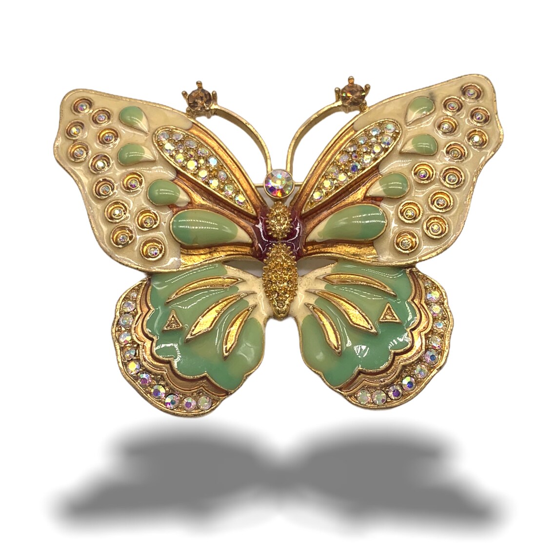 Vintage Kenneth Jay Lane Butterfly Brooch Huge Dimensional - Etsy