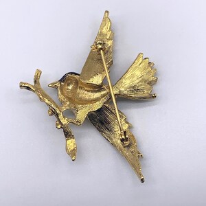 Sphinx Enamel Bird Pin, Sparrow / Swallow Brooch, Vintage Sphinx Enamel ...