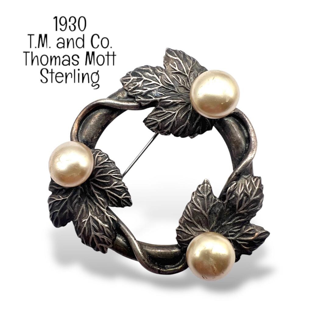 Authentic 1930s Sterling Silver English Brooch Signed TM and Co. Thomas ...
