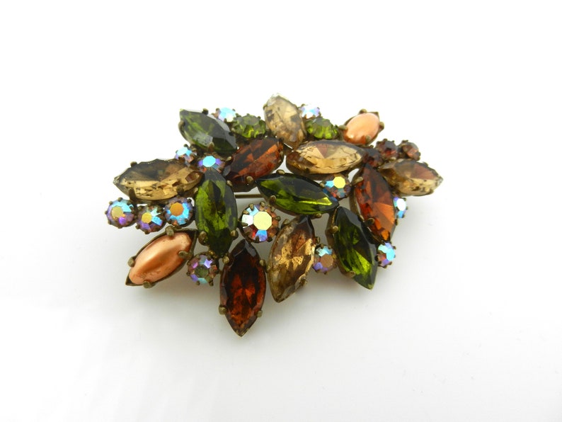 Old Grandma's Brooch With a Nice Palette of Autumn Colors - Etsy