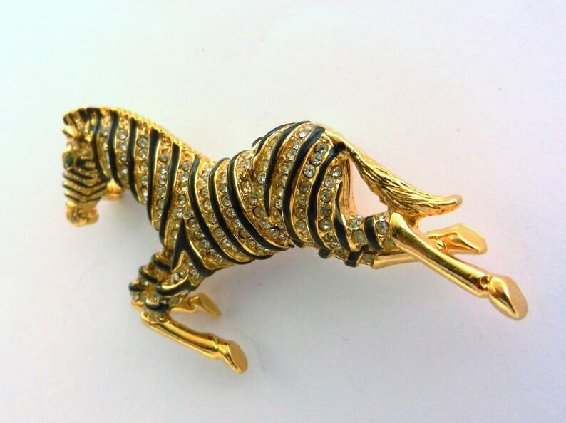 Zebra Designer Collection by Sphinx Rhinestones Gold Tone w/ | Etsy